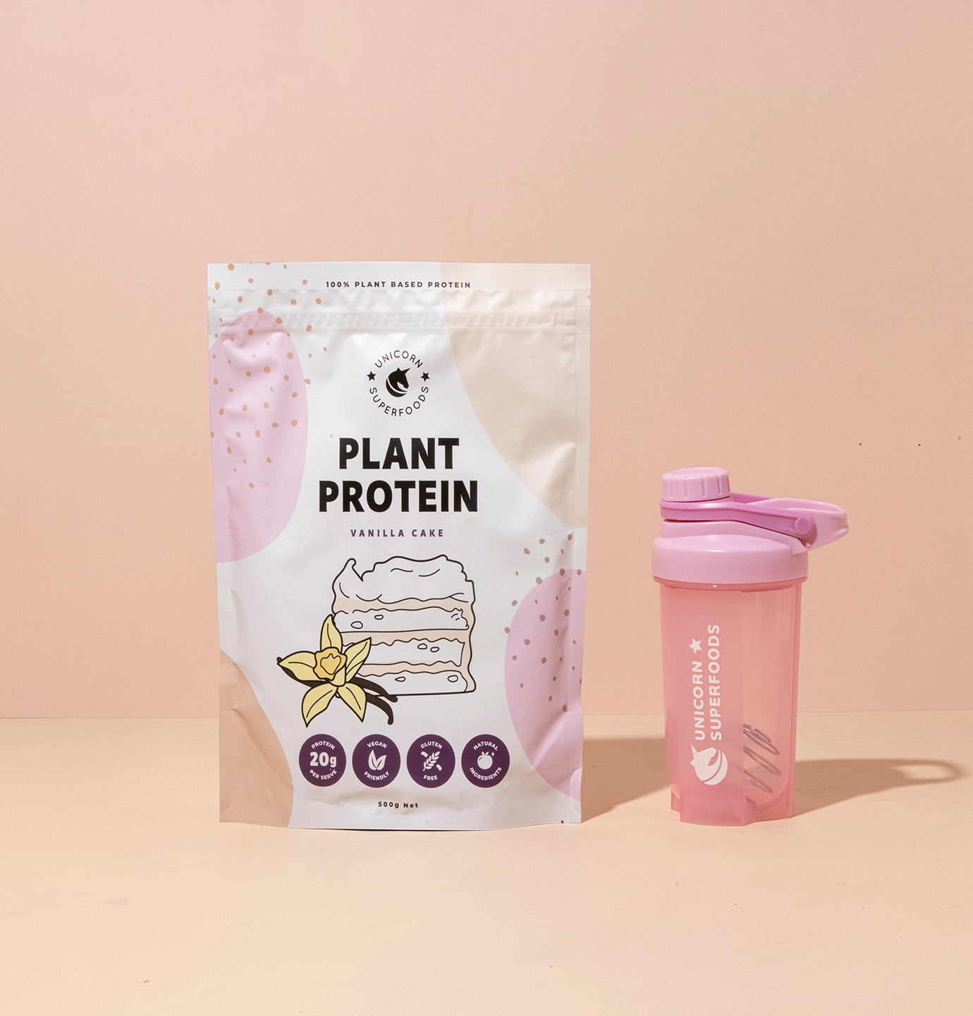 Pink Protein Shaker Bottle – Unicorn Superfoods